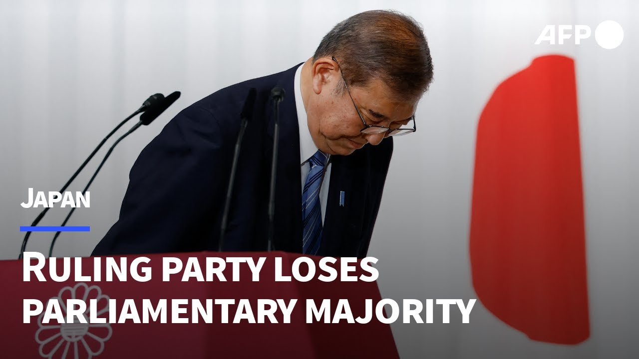 Japan's ruling party falls short of majority in tightest vote in years ...