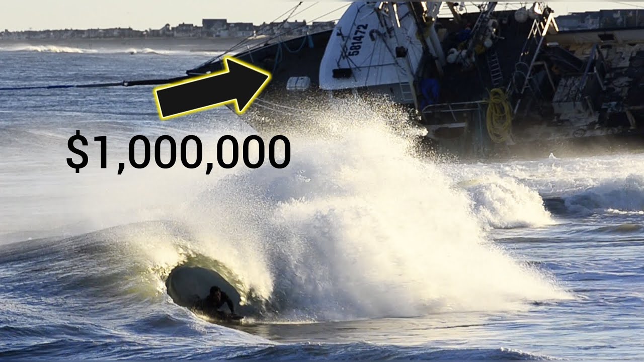 Wrecked Fishing Boat Susan Rose Hit by BIG Waves Locals get Barreled ...