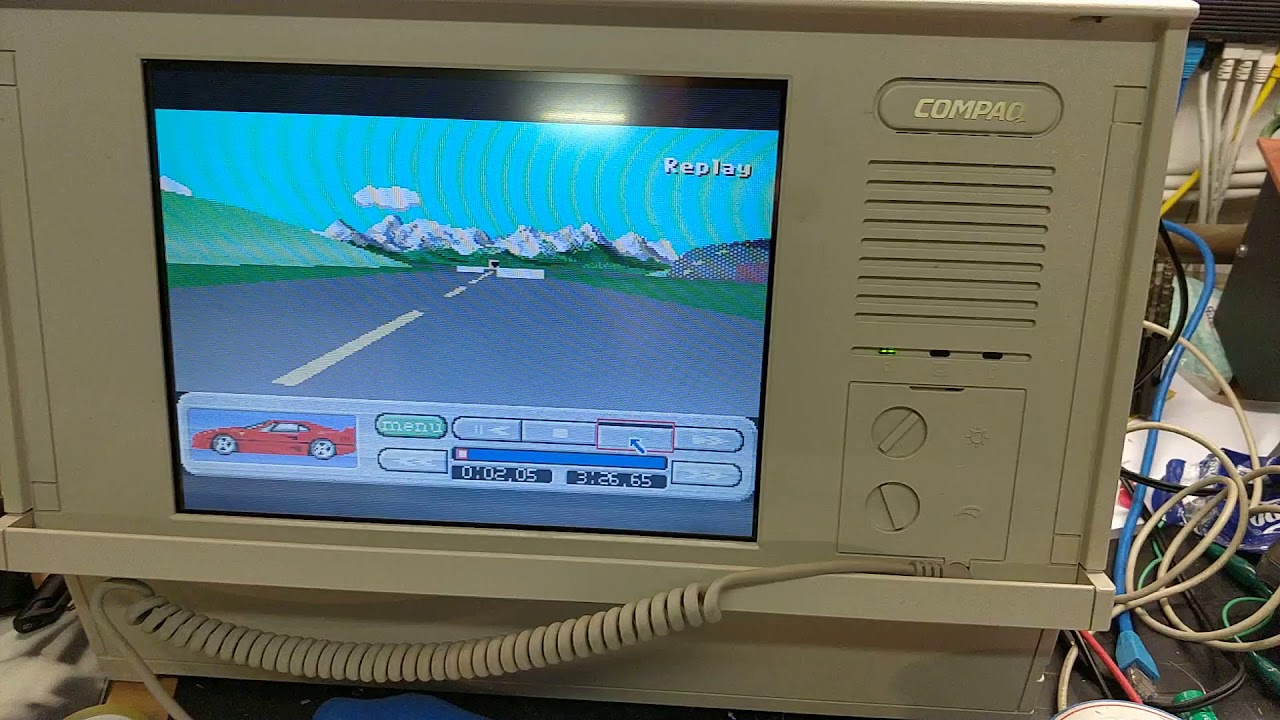 Stunts auf einem Compaq Portable 486 - YouTube