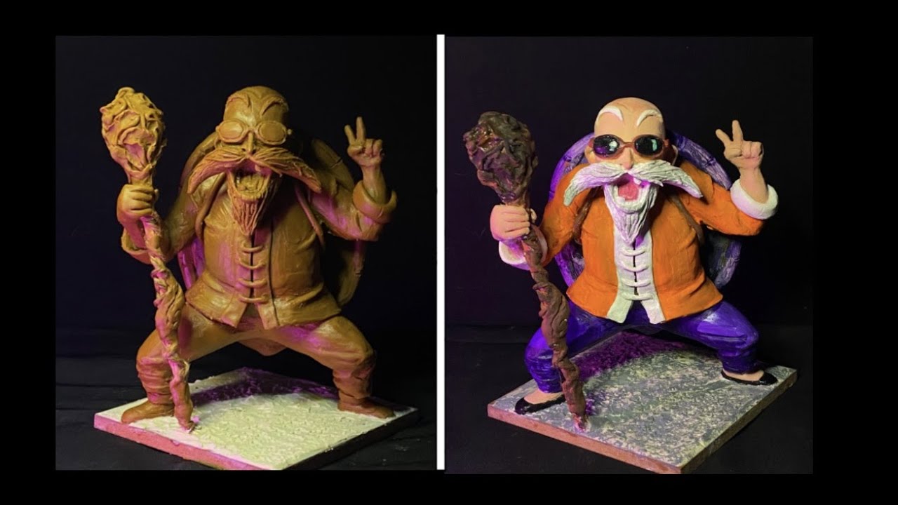 SCULPTING MASTER ROSHI / TURTLE HERMIT OF DRAGON BALL Z. #diy # ...