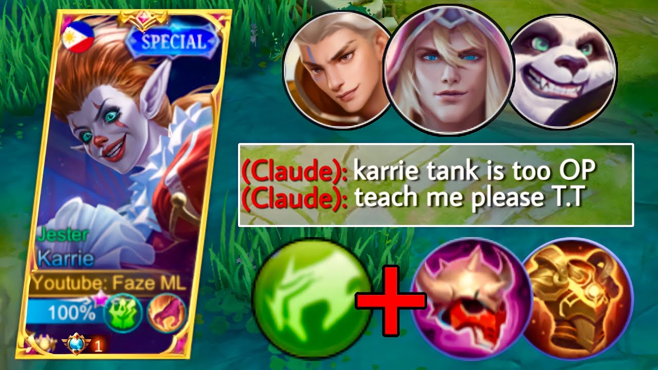 NEW META KARRIE TANK BUILD??😱 (PLEASE TRY) - MLBB - YouTube