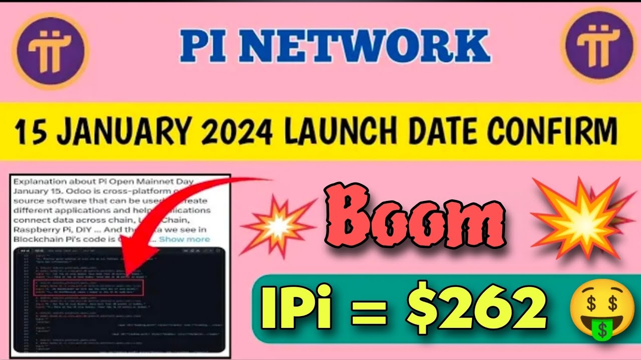 Boom 💥Pi Network Mainnet Launch Date 15 January 2024 New Update 🤯🤩 1Pi ...