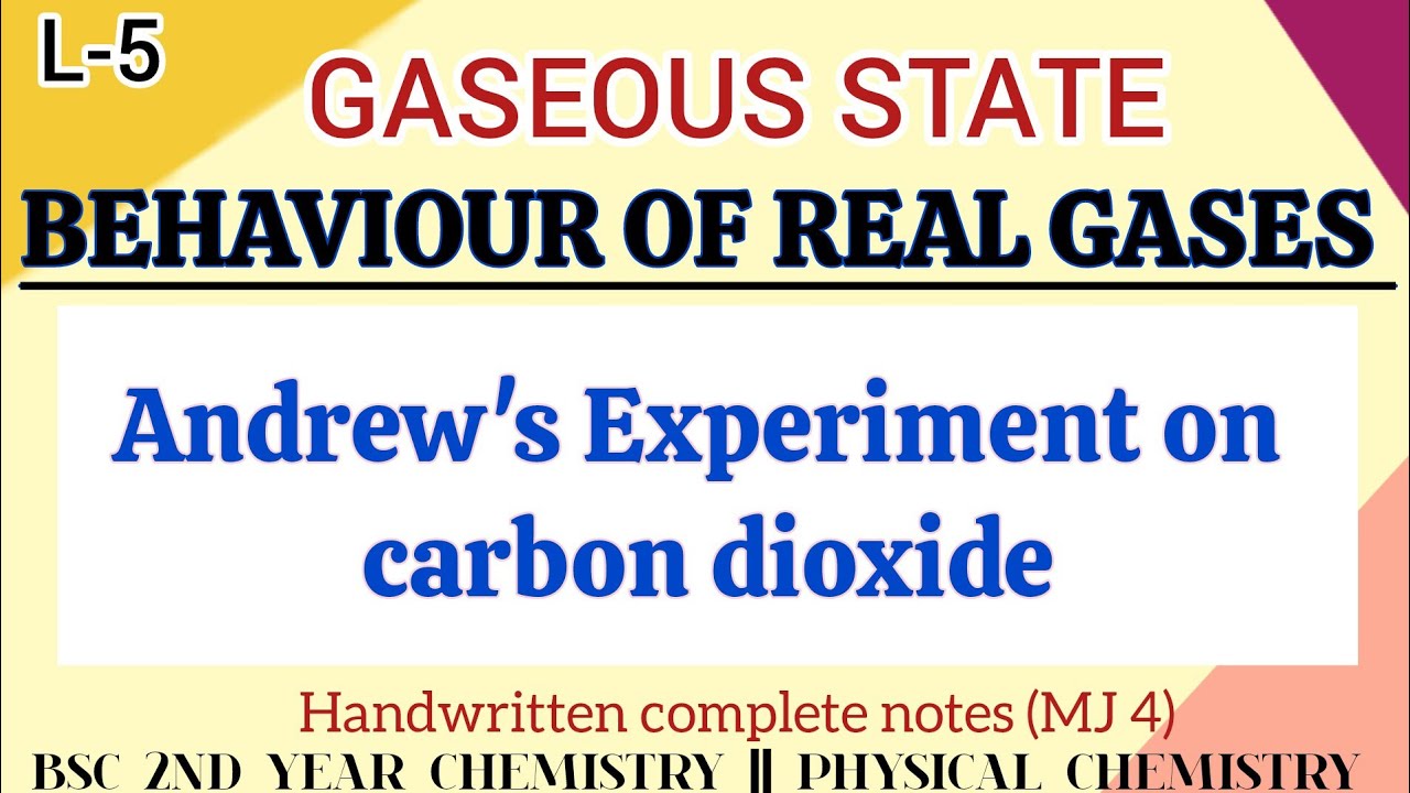 Andrew's experiment on carbon dioxide|| Bsc 2nd year Chemistry Major 4 ...