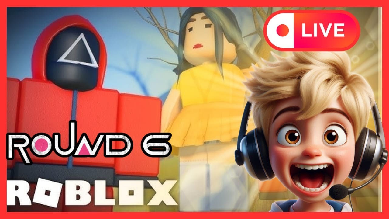 Live de Round 6 no Roblox | Jogando Roblox Squid Game - YouTube
