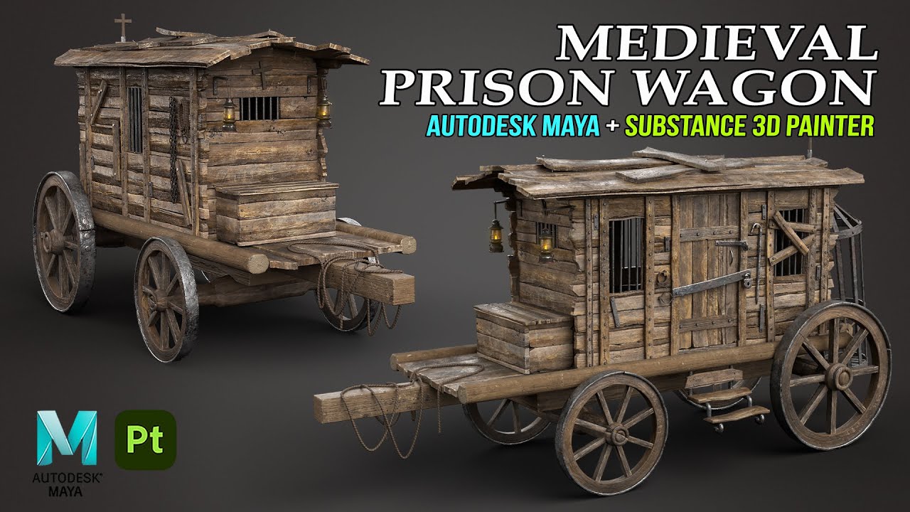 Medieval Prison Wagon | Autodesk Maya + Substance 3D Painter - YouTube