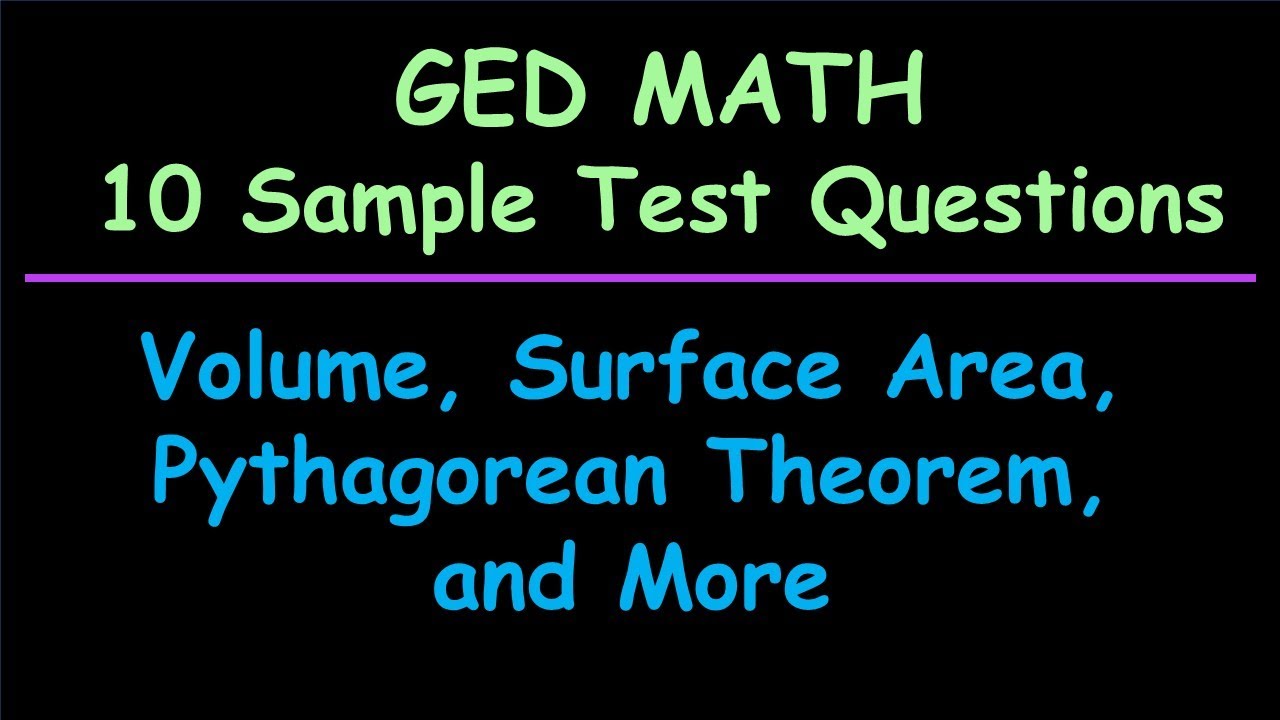 GED Math: 10 Sample Test Questions - YouTube