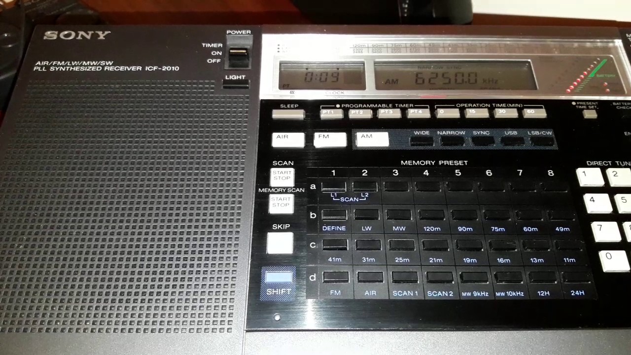 Radio Nacional de Guinea Ecuatorial, Malabo 6250 Khz Sony ICF-2010 ...