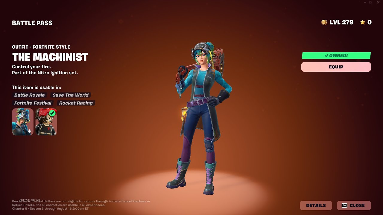 Fortnite: The Machinist Skin Gameplay (Mythic Combat Ar Only) #fortnite ...