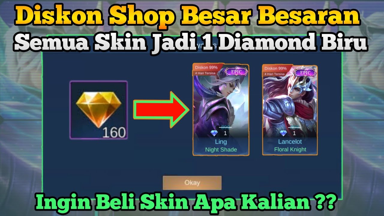 Diskon Shop Semua Skin 1 Diamond Dari Event Promo Diamond Kuning 11.11 ...