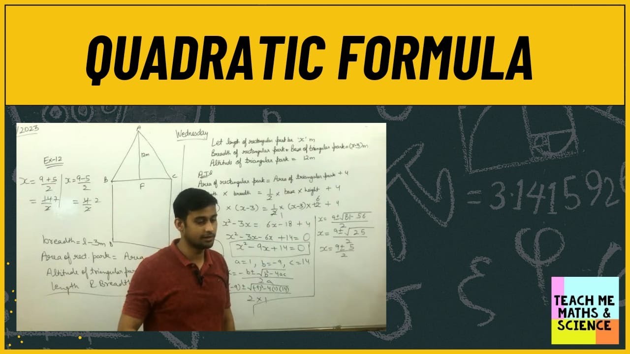 CBSE || Class X || CH-4 || QUADRATIC EQUATIONS || QUADRATIC FORMULA - YouTube