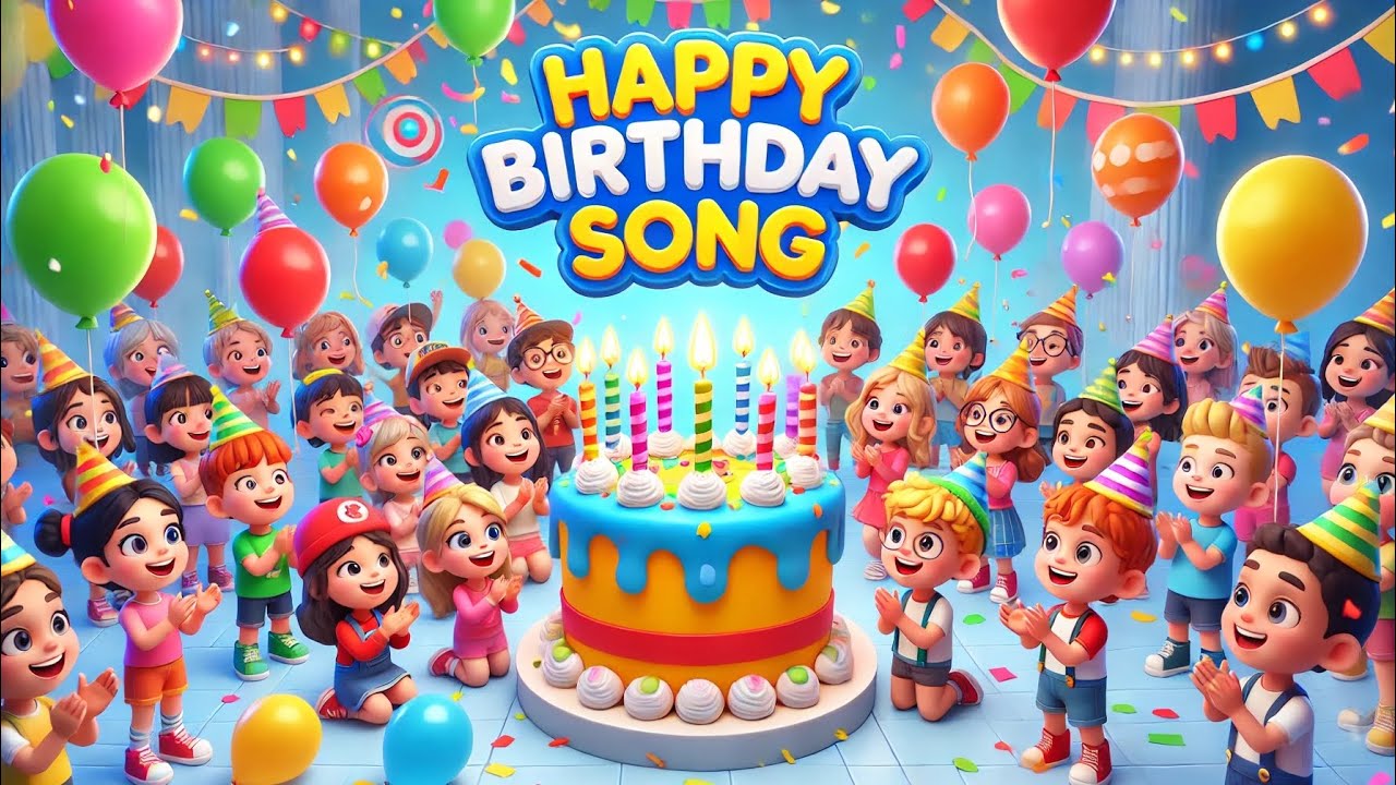 Happy Birthday Song for Kids 🎉 | Fun 3D Animation | Birthday Party ...