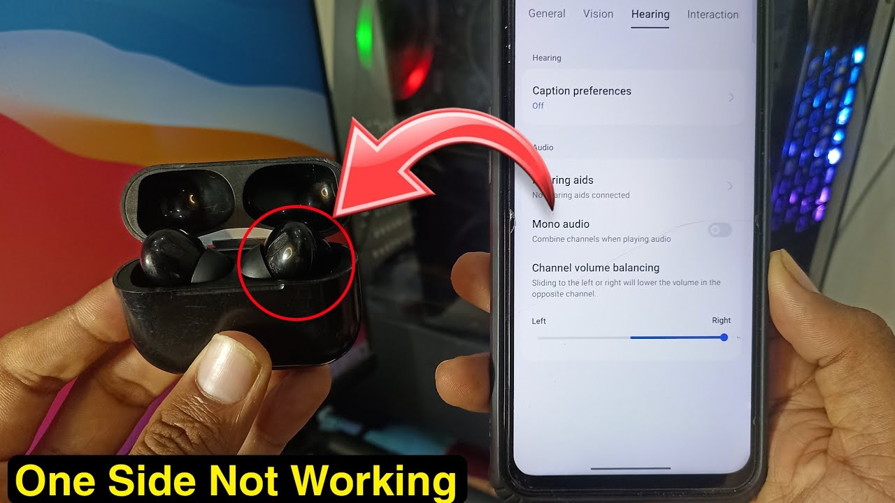 bluetooth earphone one side not working realme - YouTube