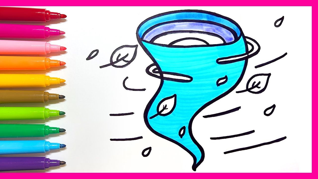 243.🌀Draw a typhoon and then color it#drawing #drawingforkids # ...