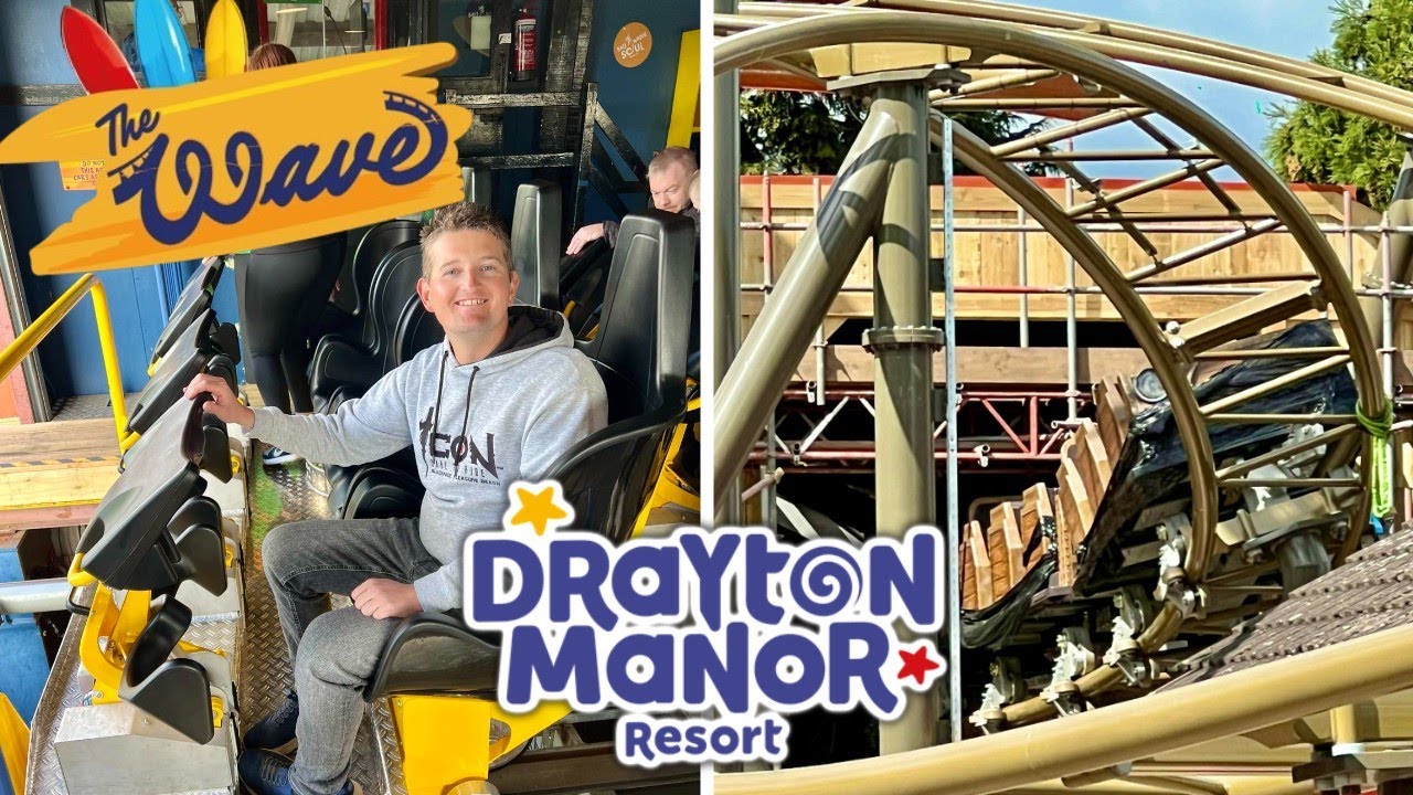 Drayton Manor The Wave FIRST RIDE & NEW Coaster Construction Update ...
