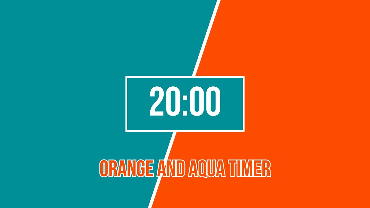 20 Minute Orange and Aqua Timer - YouTube