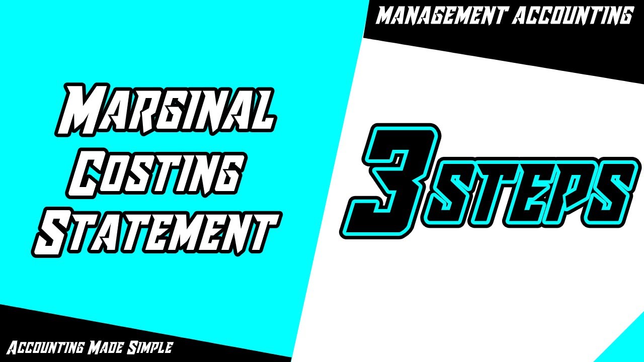 3 STEPS to Prepare Marginal Cost Statement - YouTube
