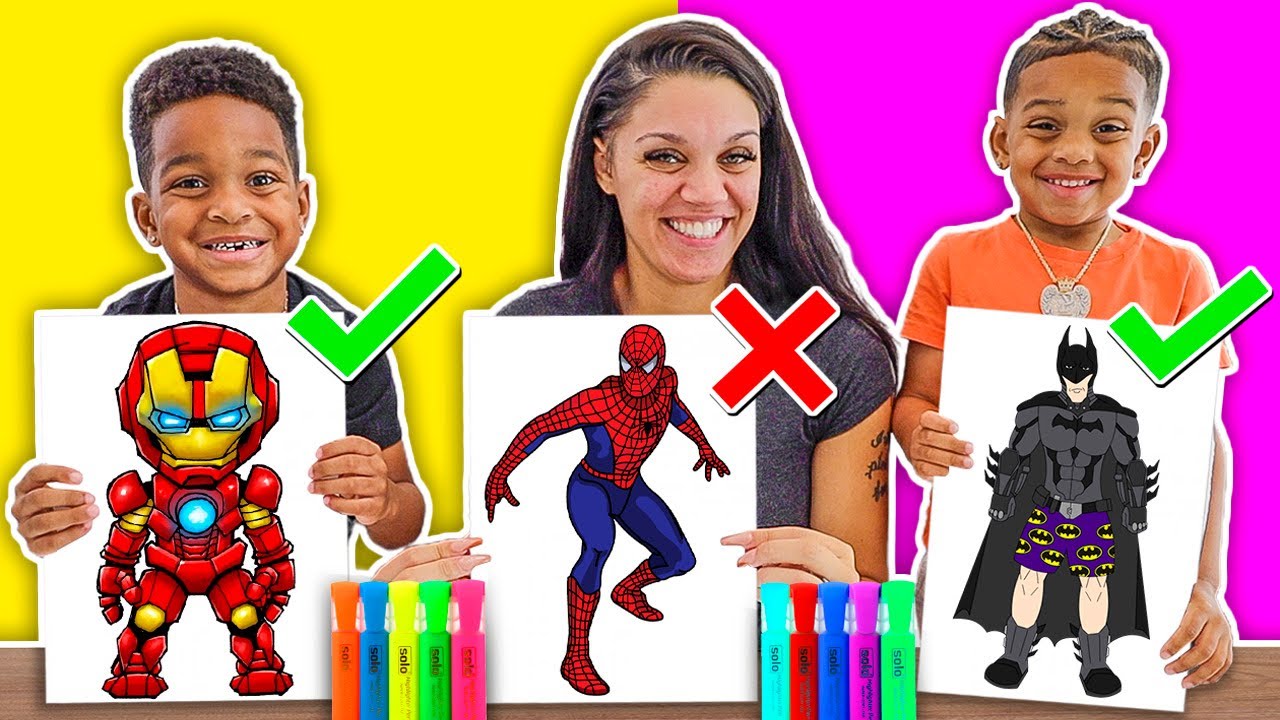 3 MARKER CHALLENGE WITH THE PRINCE FAMILY - YouTube