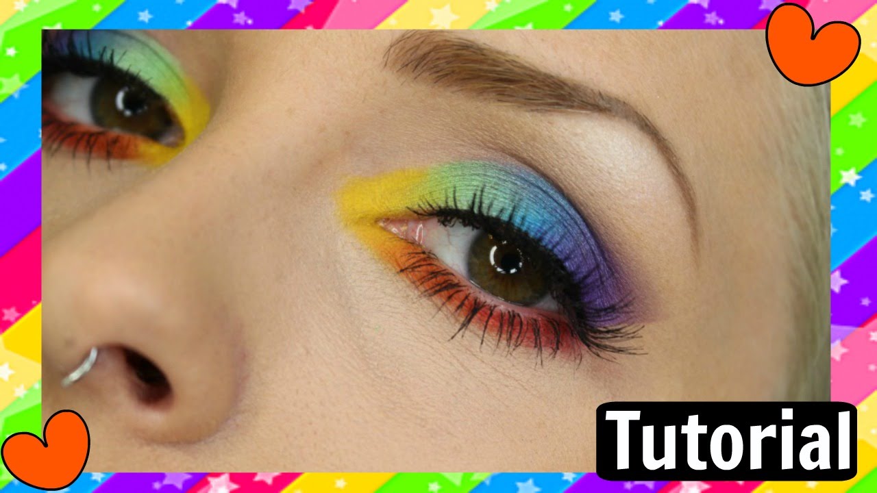 FUN Rainbow Makeup Tutorial - YouTube