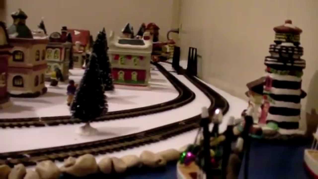 Christmas Village HO Train and Trolley - 2011 - YouTube