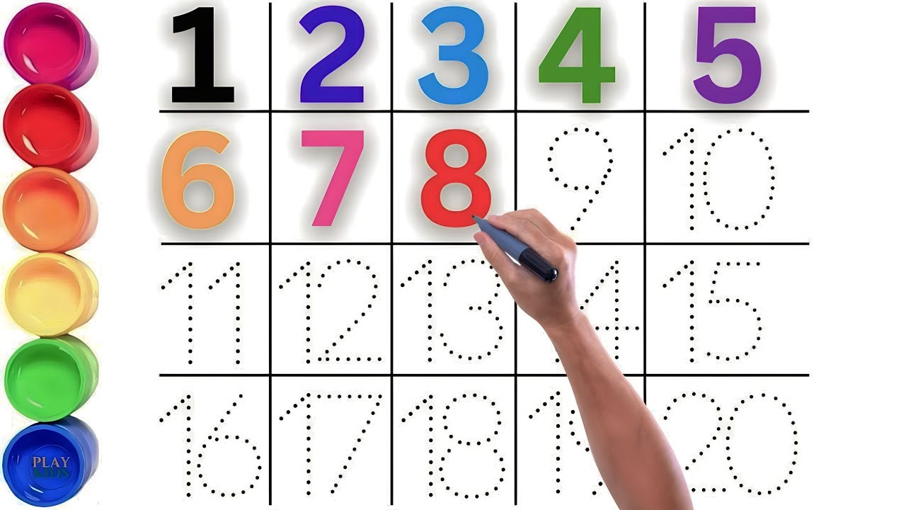 Learn 1 to 20 counting, learn number 1 to 20, गिनती सीखें - YouTube