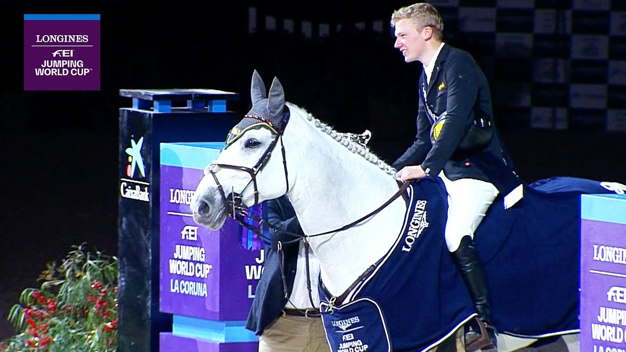 Philipp Schulze Topphoff with his 1st Longines FEI Jumping World Cup ...