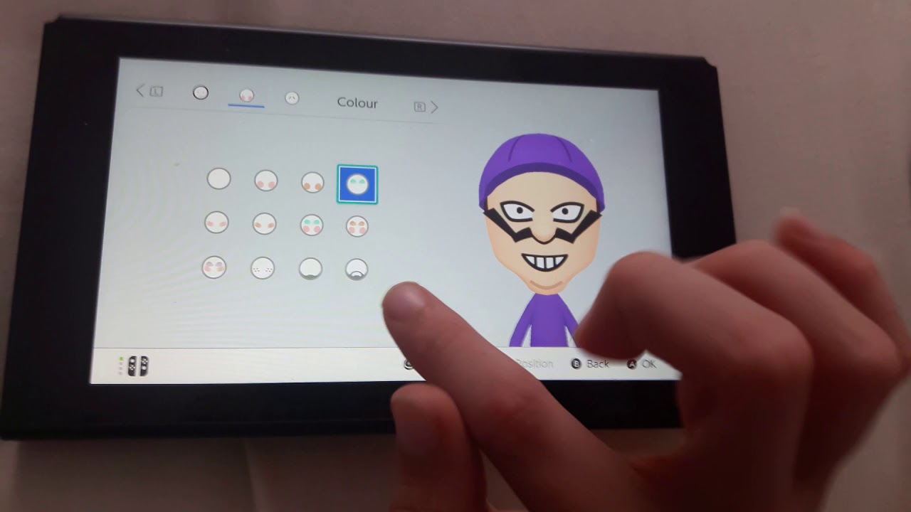 How to make a Waluigi mii on the Switch (updated) part 1 - YouTube