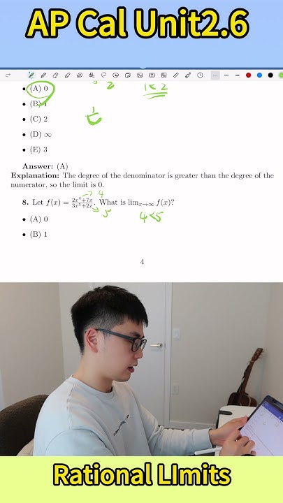 AP Calculus Unit 2.6 AP Exam Limit Rational Function Theorem(7)#AP ...