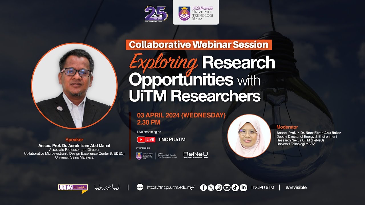 Exploring Research Opportunities with UiTM Researchers - YouTube