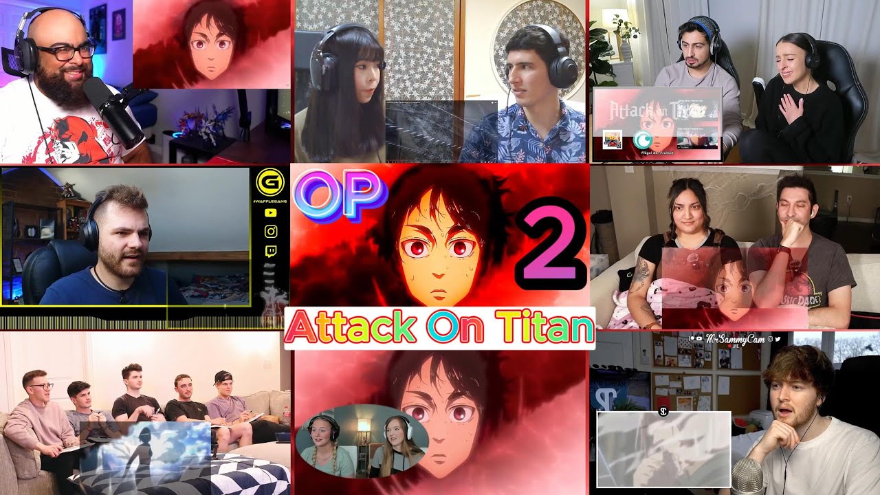 Attack on Titan Op 2 Reaction Mashup | "Jiyuu no Tsubasa" by Linked ...