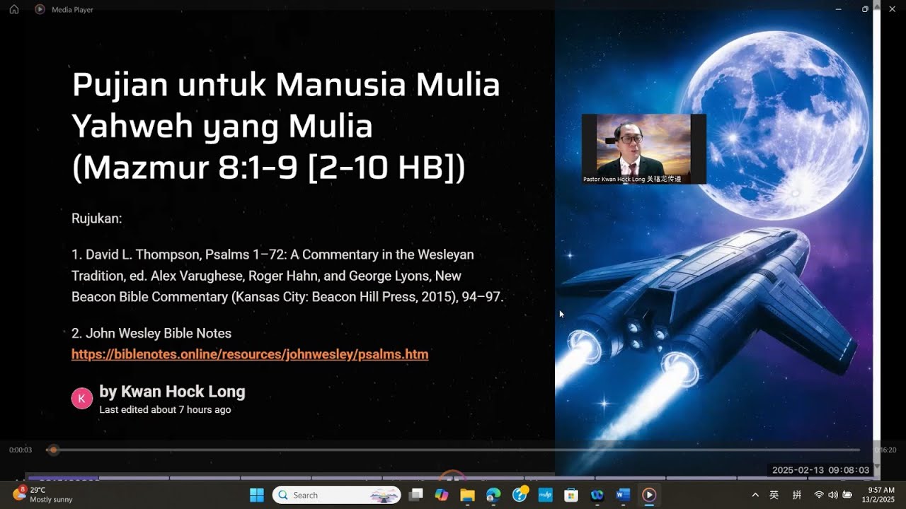 210.(Mazmur 8) Pujian Untuk Manusia Mulia Yahweh Yang Mulia Mazmur 8:1 ...