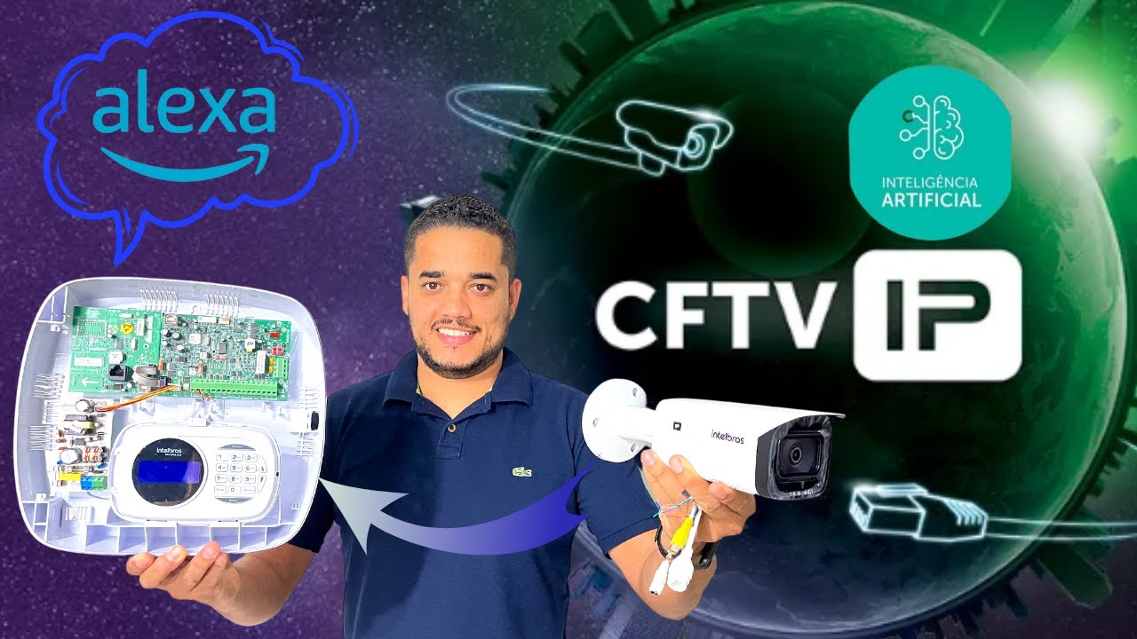 Melhor Câmera Com Inteligência, integrada em central de Alarme-Alexa ...