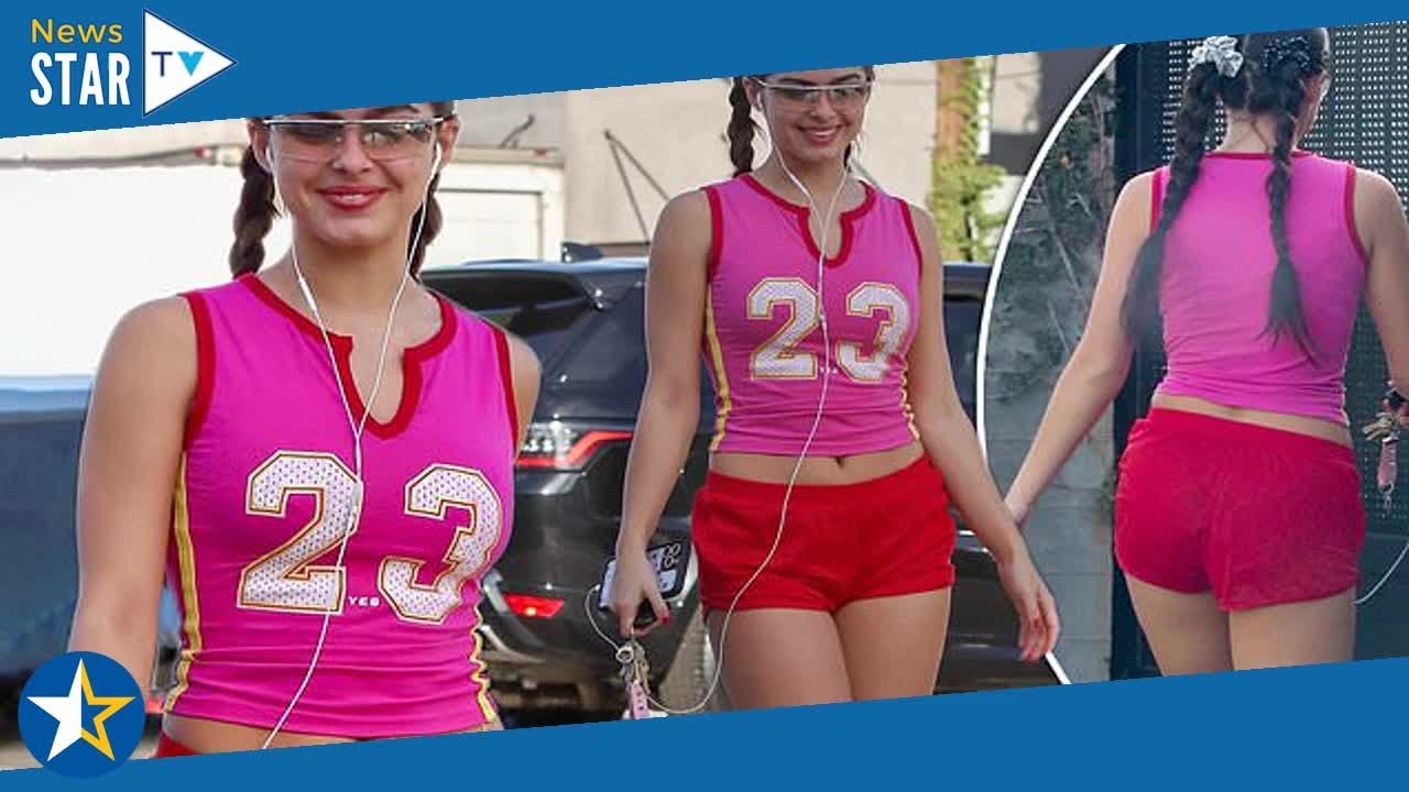 Addison Rae showcases toned legs in TINY red shorts as she heads to a ...