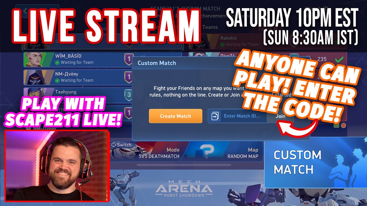 Mech Arena LIVESTREAM 3.19.22 | Fun Custom Match Challenges | Mech ...