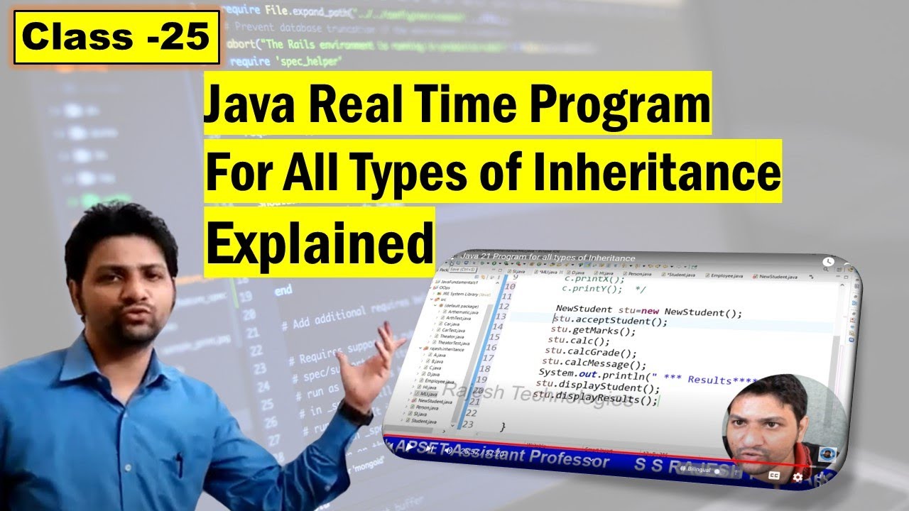 Java 21 Program for all types of Inheritance - YouTube
