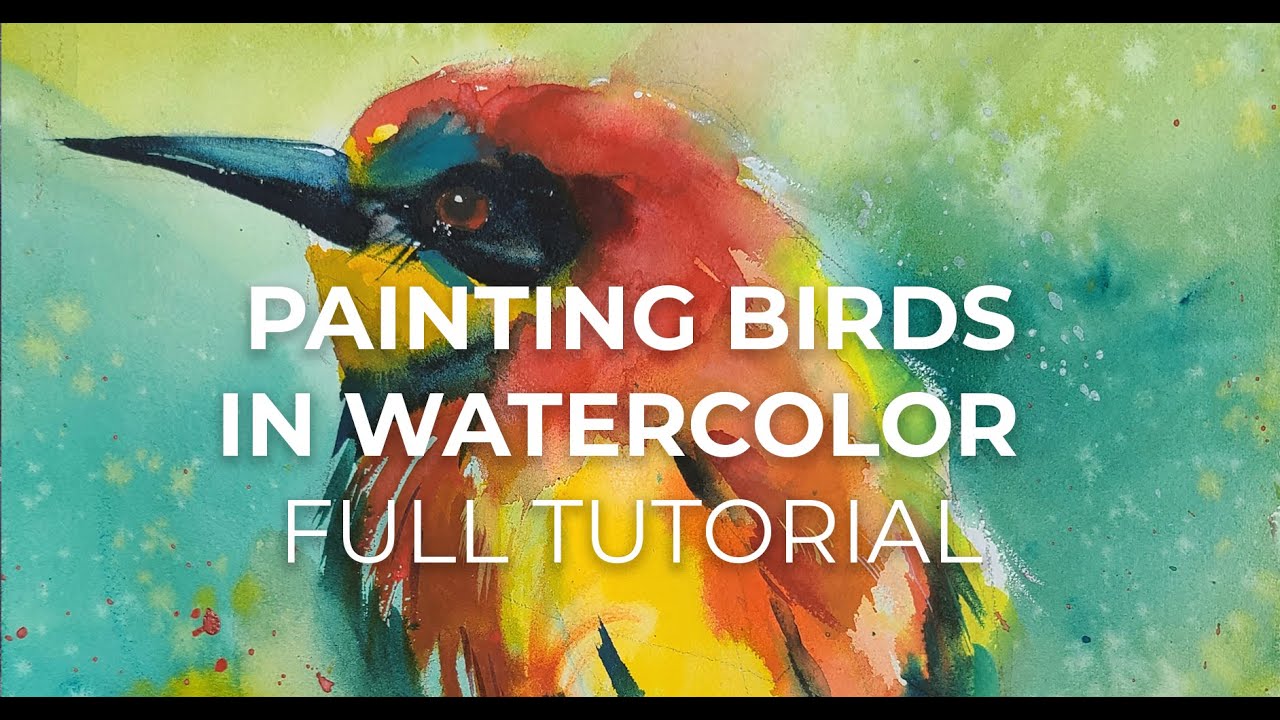 Painting a Bird in Watercolor Full Tutorial - YouTube