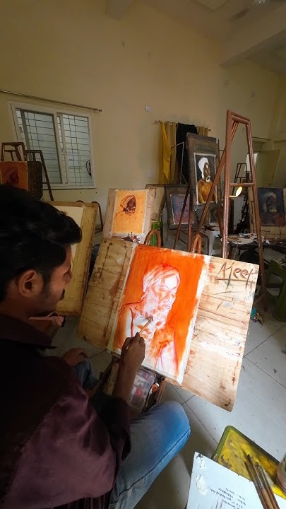 portrait class bhu #drawing #painting #art #sketch #scenery #shortsfeed #reels #artist #ytshorts ...