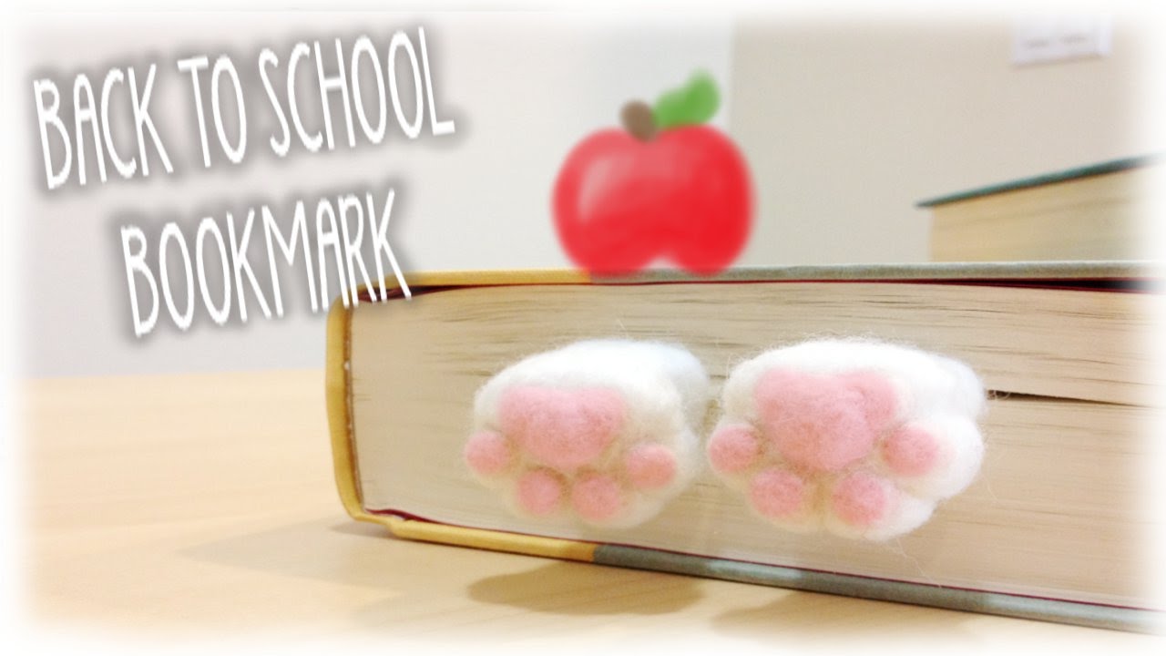 DIY Back To School - Cute Kitty Bookmark Tutorial - YouTube
