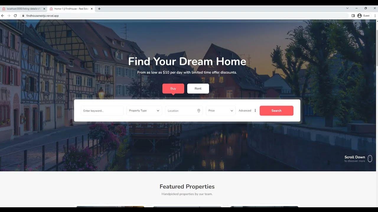 How to install Findhouse Real Estate React NextJS Template - YouTube