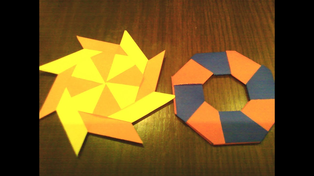 Origami Transforming 8 Pointed Shuriken - YouTube