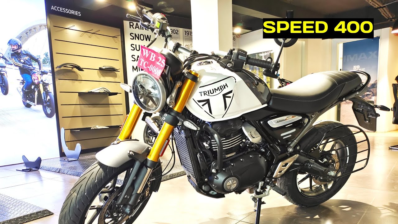 All New Triumph Speed 400 Pearl Metallic White Detail Walkaround 🧐 ...