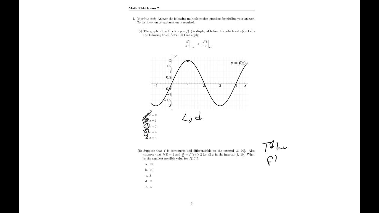 MATH 2144 Exam 2 Review SP23 Part 1 - YouTube