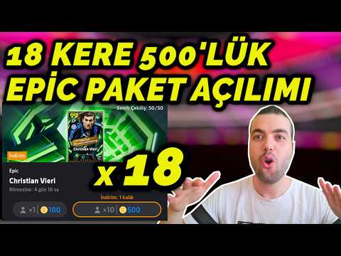 18 KERE 500'LÜK EPİC PAKET AÇILIMI🔥KAÇ KEZ VİERİ GELECEK ? SÜPER LİG TAKIMLARI eFootball 2026 Mobile
