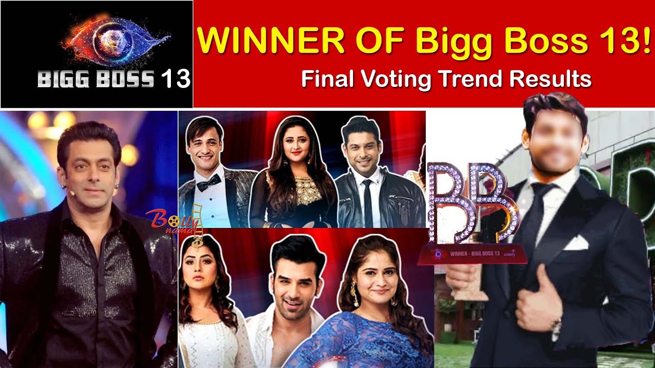 Bigg Boss 13: ये होंगे BB13 के Winner! Final Voting Trends मे सबसे आगे ...