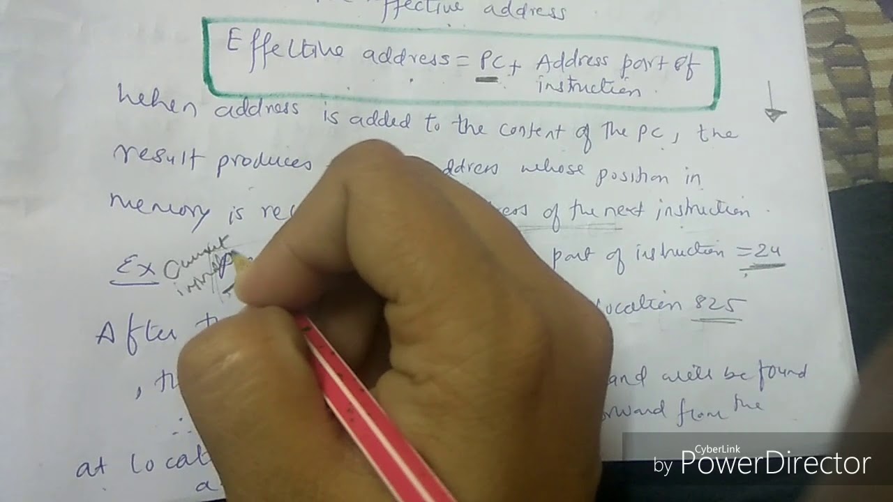 Relative addressing mode- lecture9/coa - YouTube