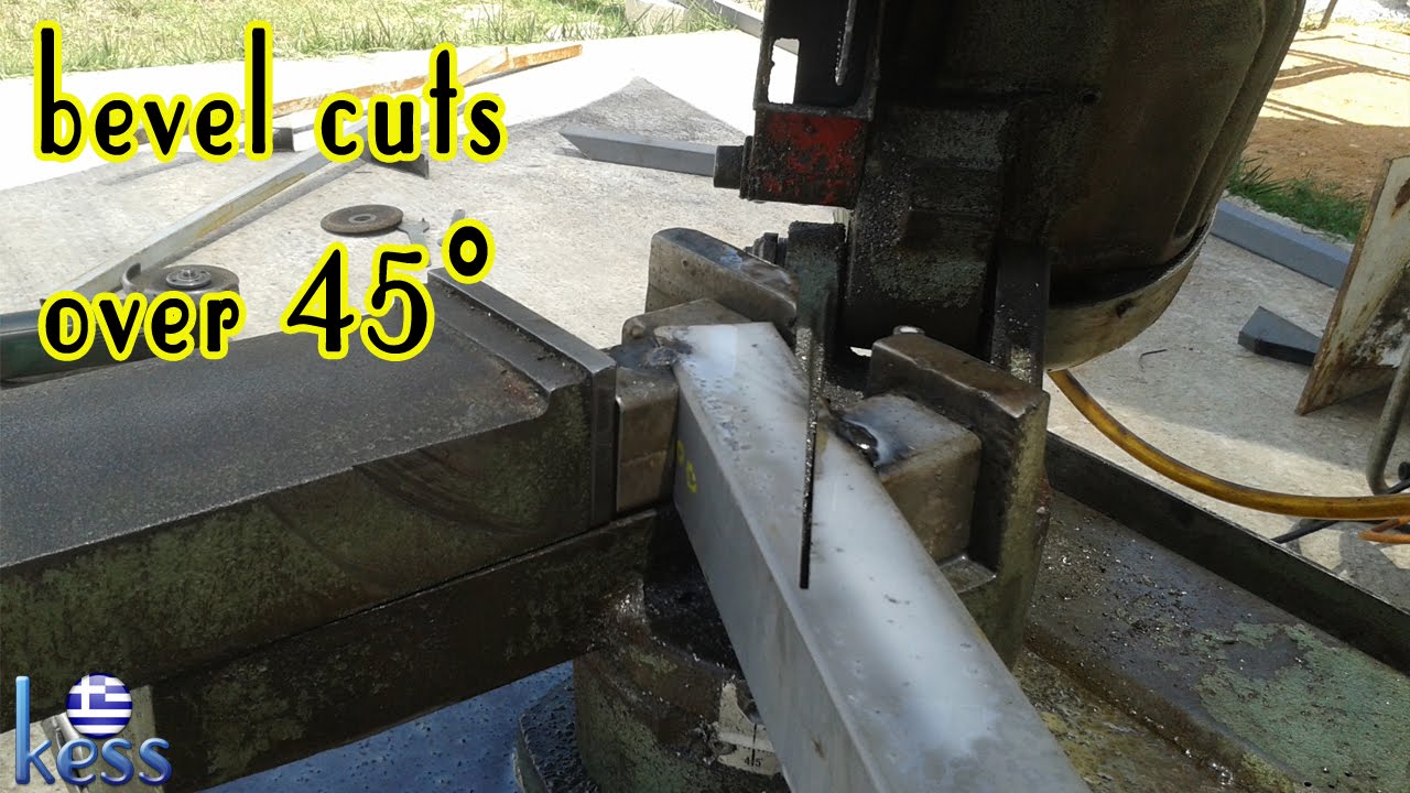 How to Build a Steel Structure House Part5 Bevel cuts over 45° by a 45 ...
