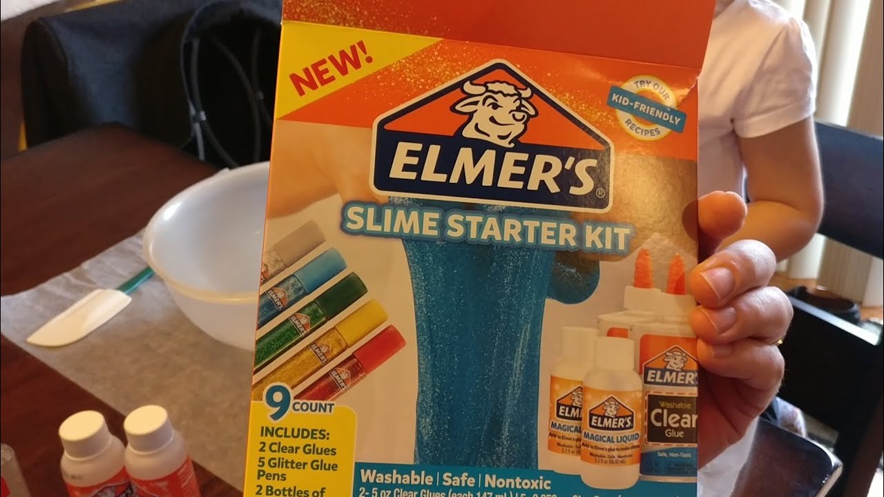 Making slime with the Elmer's Slime Starter Kit - YouTube