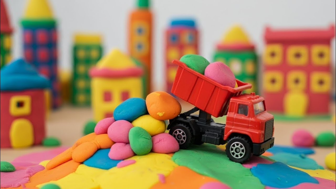 Ultimate Playdough City Build with Construction Vehicles! Construction ...