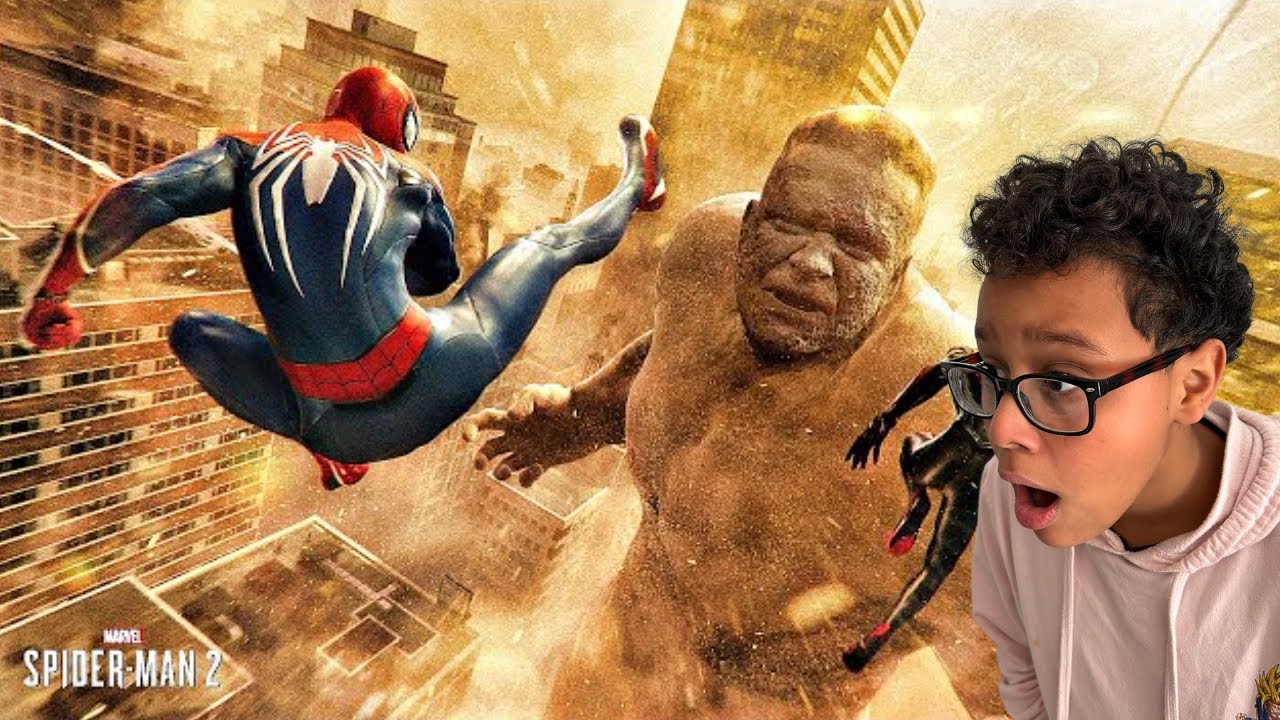Spider man 2 playthrough GIANT SANDMAN ATTACKS - YouTube