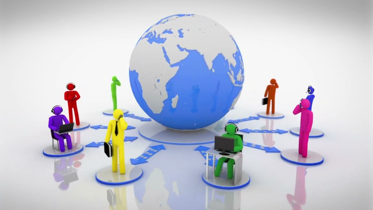 World network multicoloured animation representing - YouTube