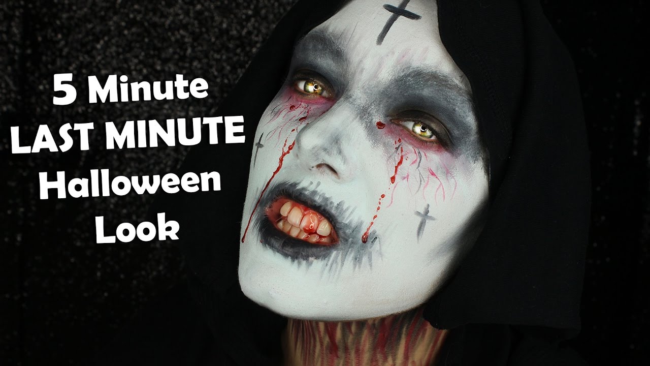 LAST MINUTE EASY DEMONIC MAKEUP LOOK!! - YouTube